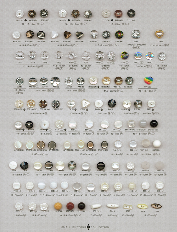 春夏ボタン カタログ スモールボタン2010 8ページ｜大阪プラスチック工業株式会社